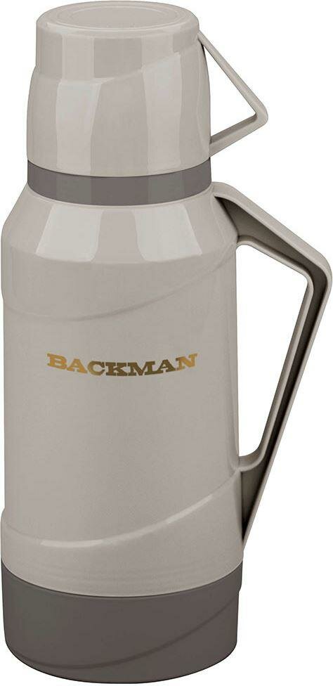 Термос Backman BM-0904-02 1,4 л со стеклянной колбой/2 чашки