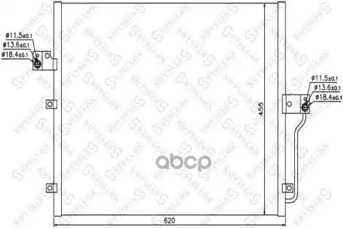 Радиатор кондиционера! Ssangyong Action/Kyron 2.0XDi/2.7XDi 05> Stellox арт. 1045578SX