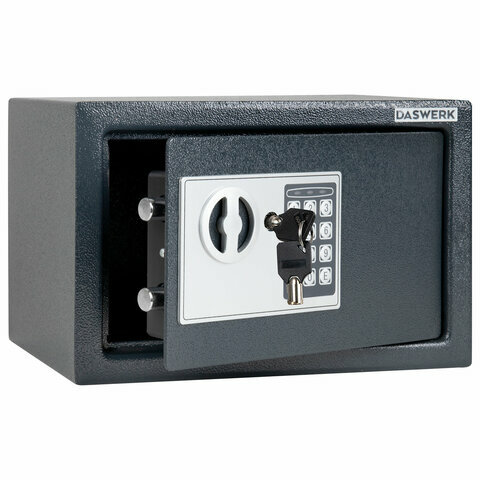 Сейф мебельный DASWERK SC-200EL (200х310х200 мм), электронный замок, графит, 291341