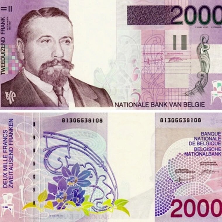 2000 франков 1994 года Бельгия, сувенирная копия, банкноты и купюры редкие коллекционные