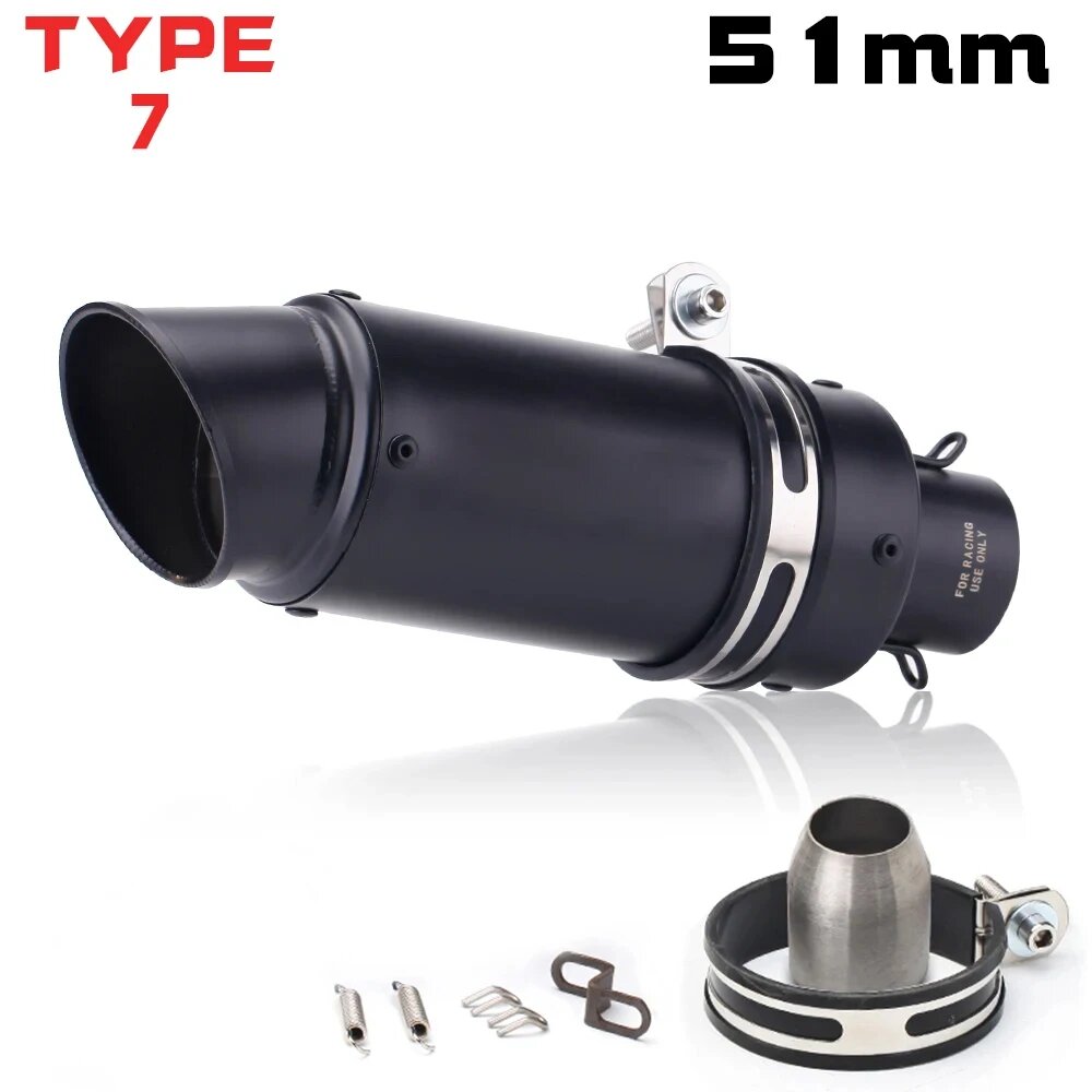 51-мм гоночный глушитель для мотоцикла GP-project, универсальный глушитель для спортивных мотоциклов TYPE-7