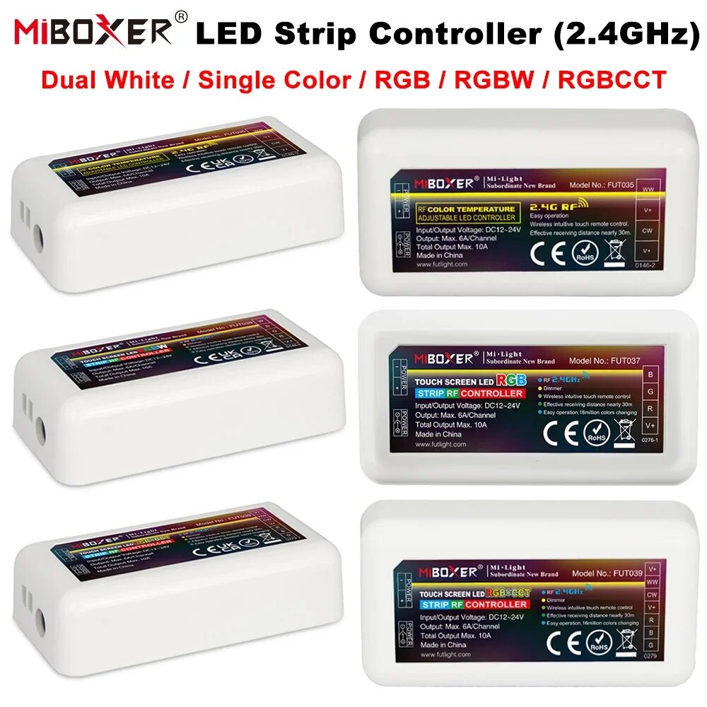 Miboxer 2.4G RGB-контроллер для светодиодной ленты FUT035 FUT036 FUT037 FUT038 FUT039 FUT038 RGBW