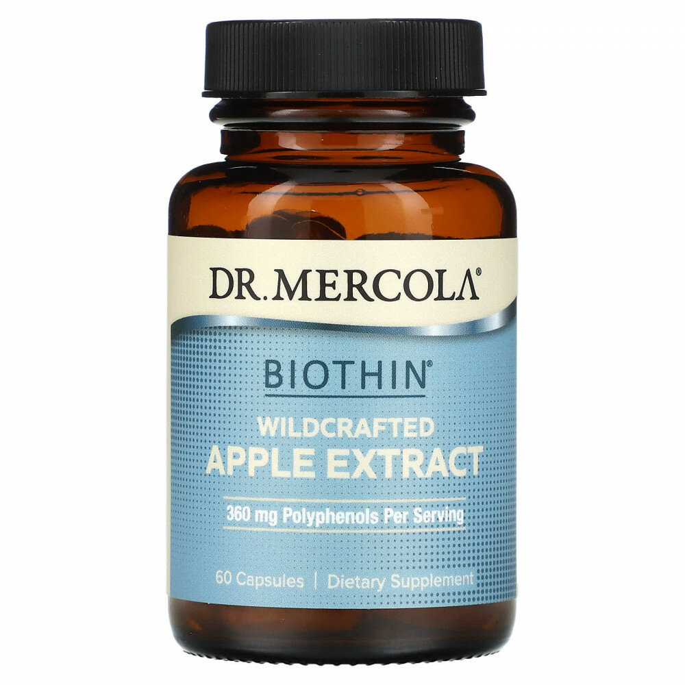 Dr. Mercola, Biothin®, экстракт дикорастущего яблока, 60 капсул