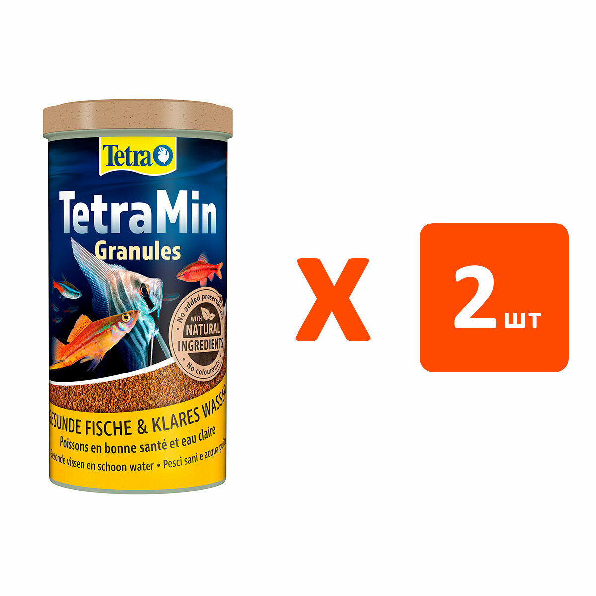 TETRAMIN GRANULES корм гранулы для всех видов рыб (1 л х 2 шт)