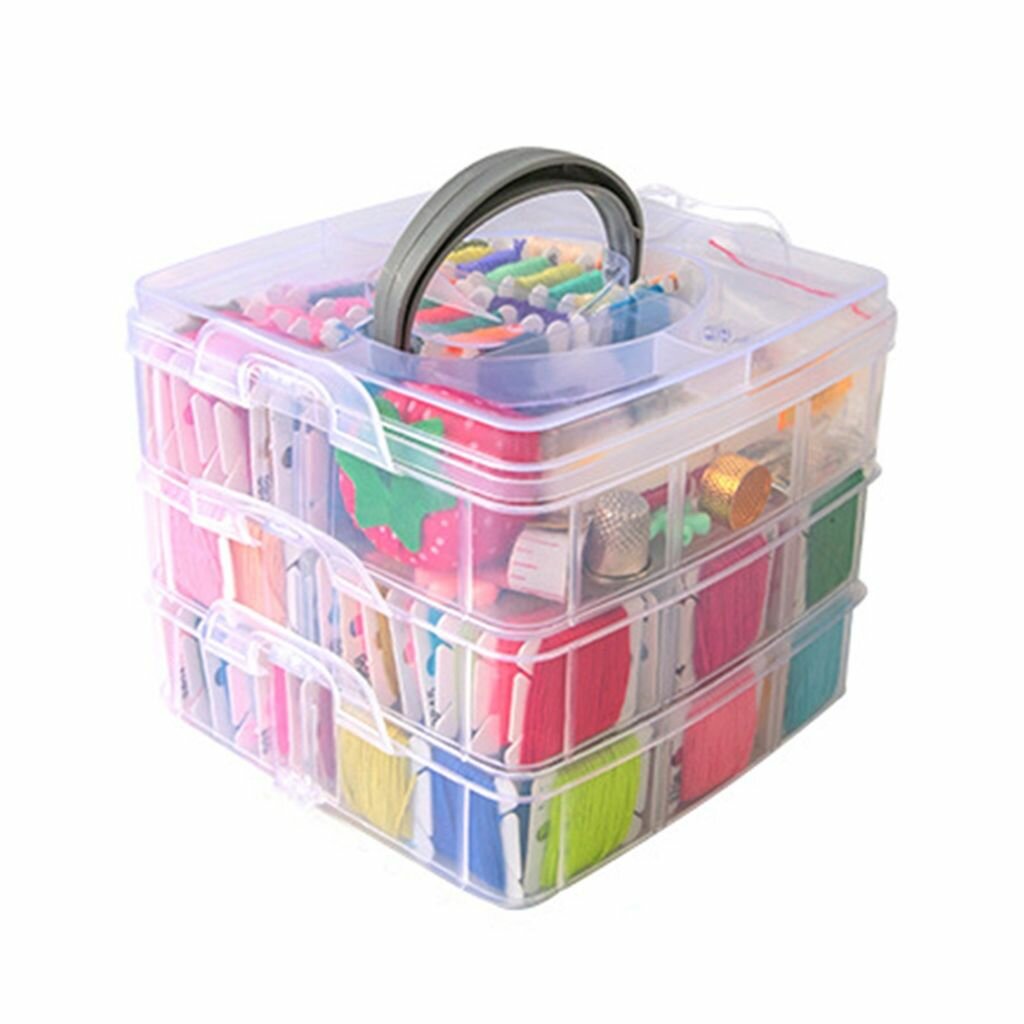 2 комплекта, 150 цветов, набор ниток для вышивания с 3-слойной коробкой хранения и аксессуарами рукоделия, браслета дружбы