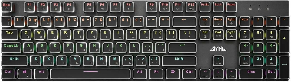 Клавиатура GMNG GG-KB815X, USB, черный + белый 1913914