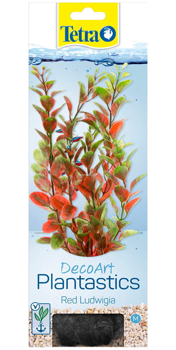 Растение для аквариума пластиковое Людвигия красная Tetra DecoArt Plant M Red Ludwigia 23 см (1 шт)