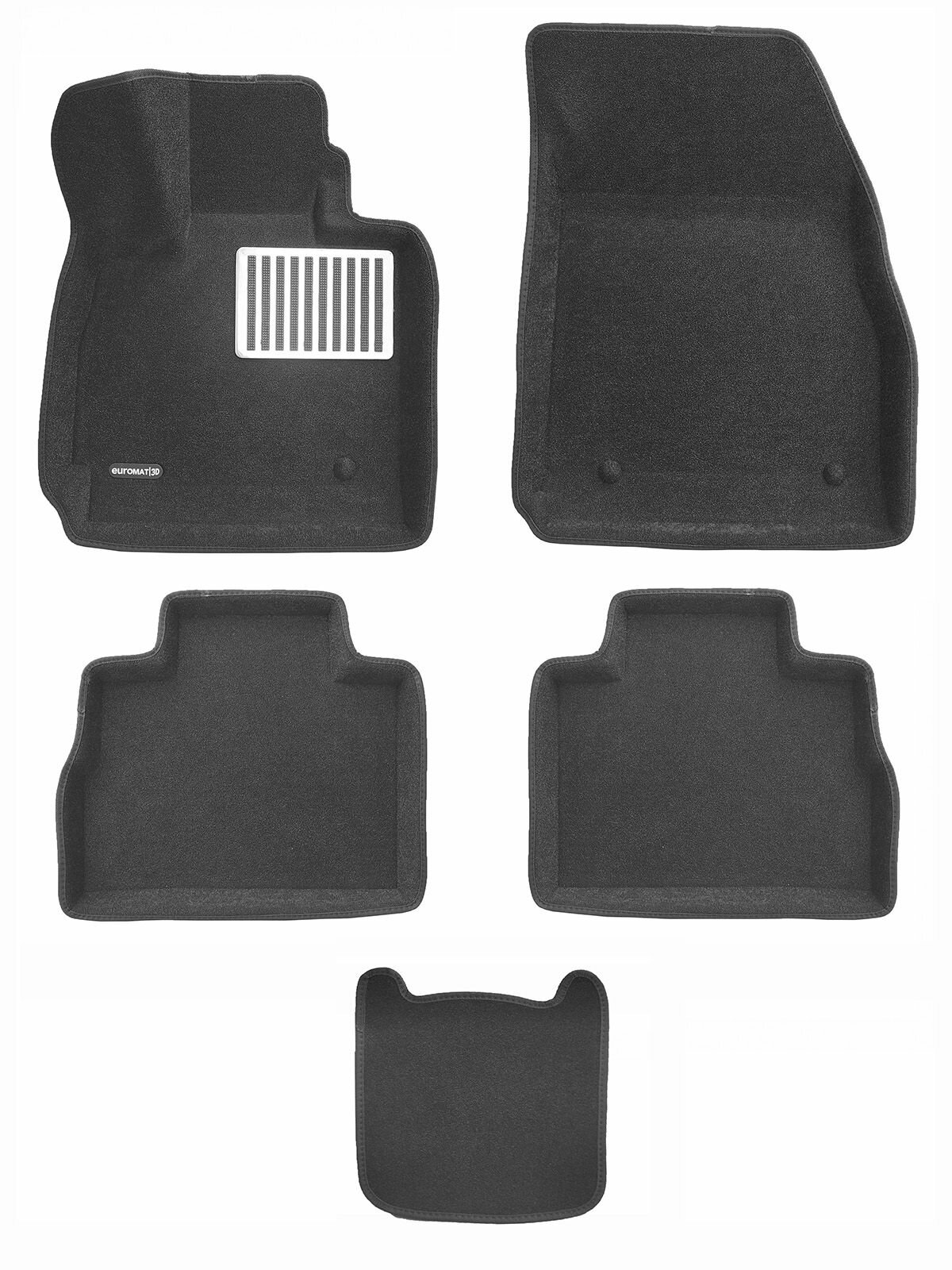 Коврики текстильные 3D Euromat для Jaecoo J8, с металлическим ...