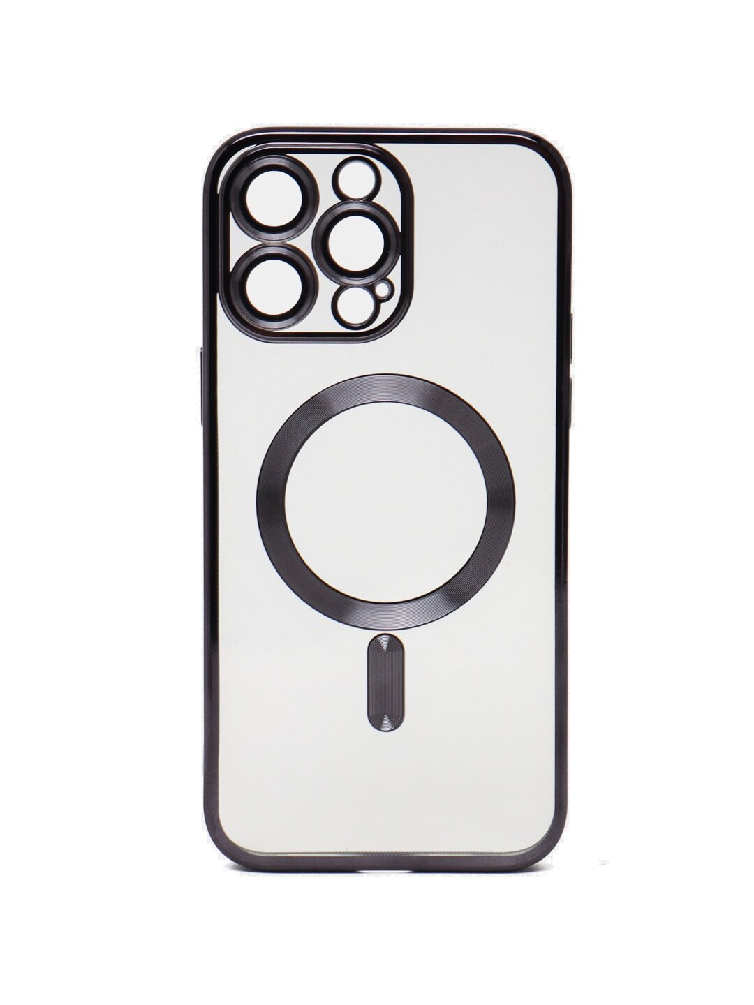 Чехол с алюминиевым бортом Magnetic Apple Iphone 16 Pro, черный