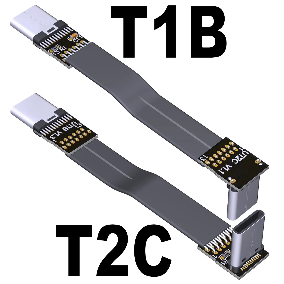 ADTLink USB 3.1 гибкий кабель Type-C male to Type-C male 50cm, T2C-T1B