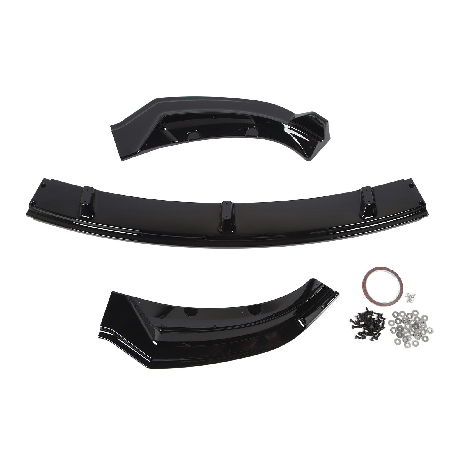 3ШТ Спойлер Переднего Бампера Для Уменьшения Сопротивления Ветру Износостойкая Замена для Tesla Model 3 с 2017 по 2023 год Глянцевый Черный