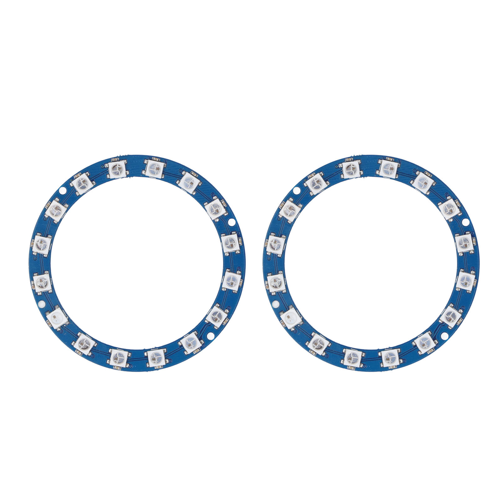 2 шт. RGB LED кольцевые светодиодные ленты, 16-битная интеллектуальная полноцветная подсветка, цифровой порт 5 В, WS2812B 5050