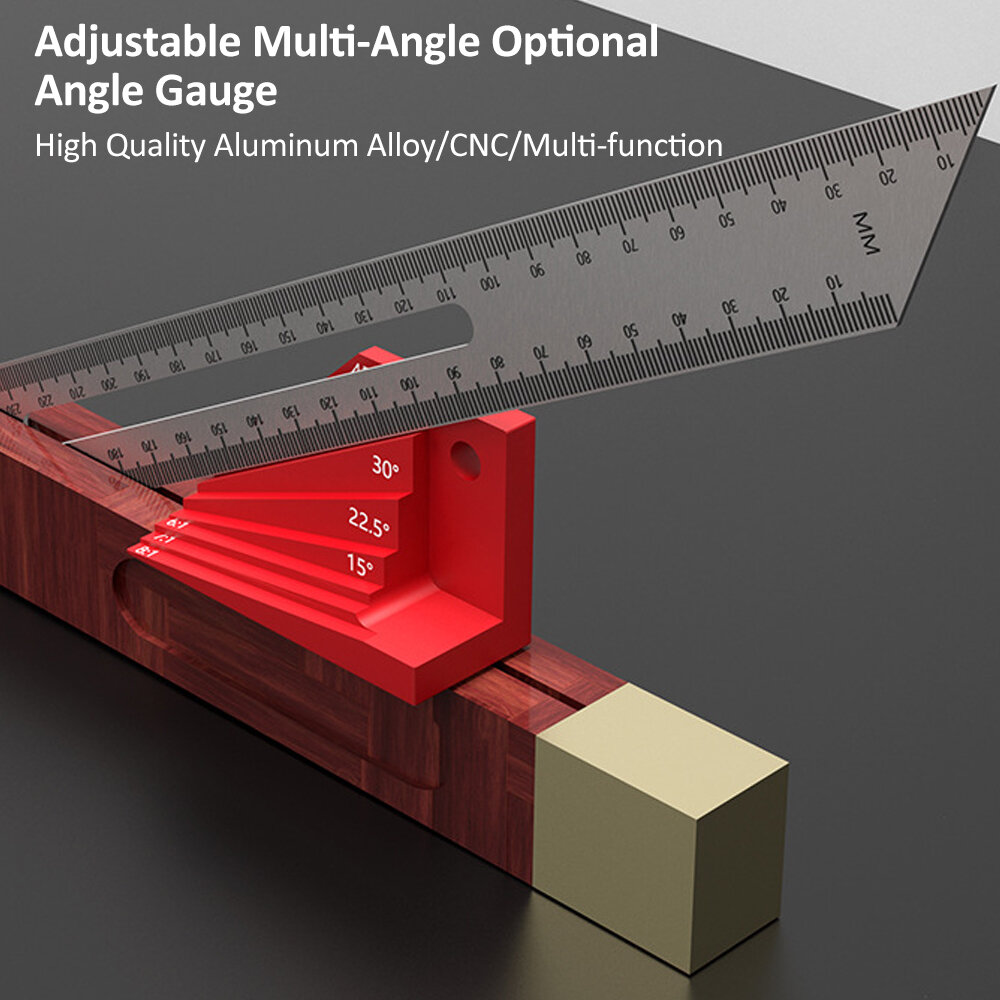 Деревообрабатывающая линейка, измерительный инструмент: чертилка, транспортир, горизонтальный калибр, для плотников.