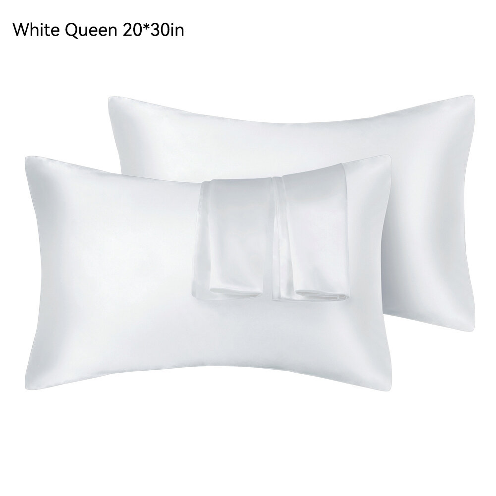 Комплект из 2 шелковистых атласных наволочек без сердцевины