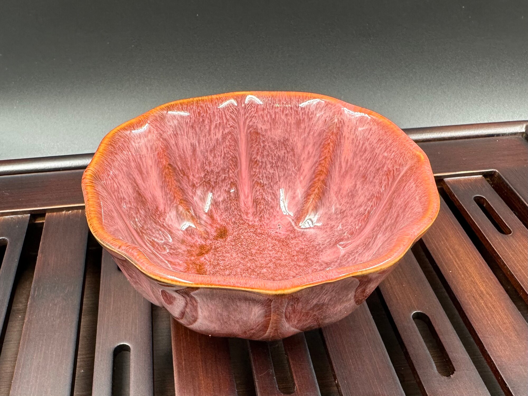 Пиала для чая «Розовый лепесток», 120 мл. Пиала с мягким розовым оттенком глазури.