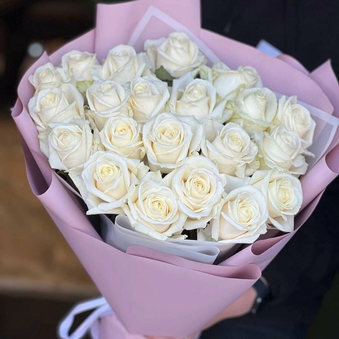 Букет из белых роз 29 шт, красивый букет цветов, шикарный, премиум цветы, премиум букет