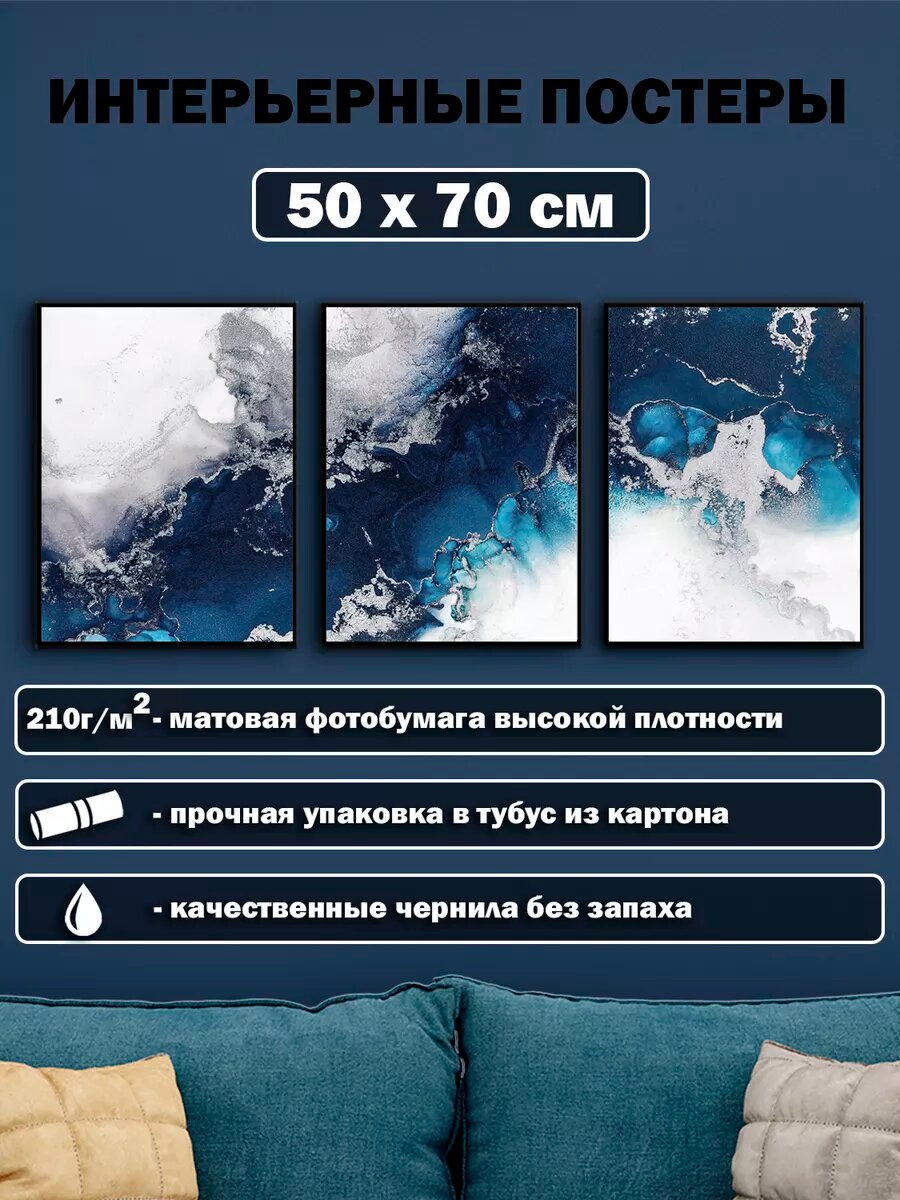 Постеры на стену интерьерные набор для декора дома 50х70