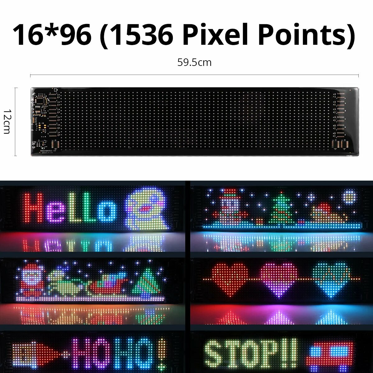 RGB Светодиодная матрица для рекламы 16x96 LEDs 12x60CM