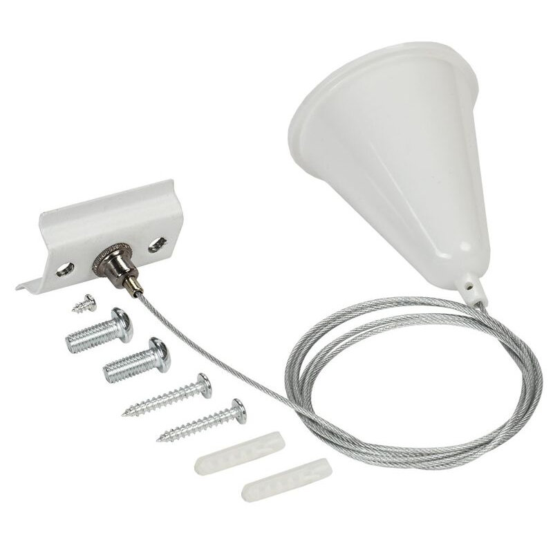 Комплект подвеса для шинопровода с тросом 1,5м белый, IEK LT-SO0D-KPT-D15-K01 (1 шт.)