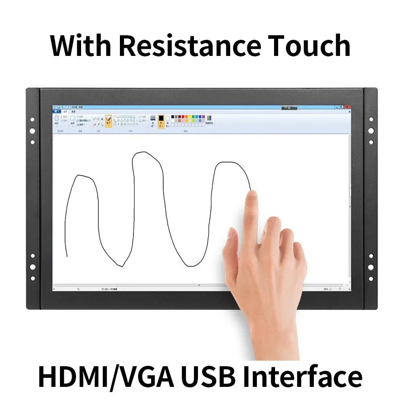 Сенсорный монитор 12.1" 1280x800 Resistance touch, EU Plug