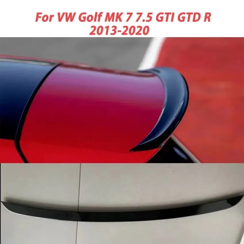 Для Volkswagen Golf MK 7/7,5 R/R-Line/GTI 2013 2014 2015 2016 2017 2018 2019 2020 черный спойлер на заднее крыло в стиле TCR BodyKit