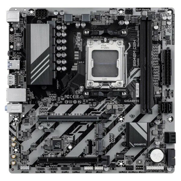 Материнская плата Gigabyte B840M D2H (V1.2), AM5, AMD B840, 2xDDR5, 4xSATA, 2xM.2, 1xPCIe 4.0 x16, 1xPCIe 3.0 x4, 1xHDMI, 1x2.5Gb LAN, 2xUSB-A 5Gbps,
