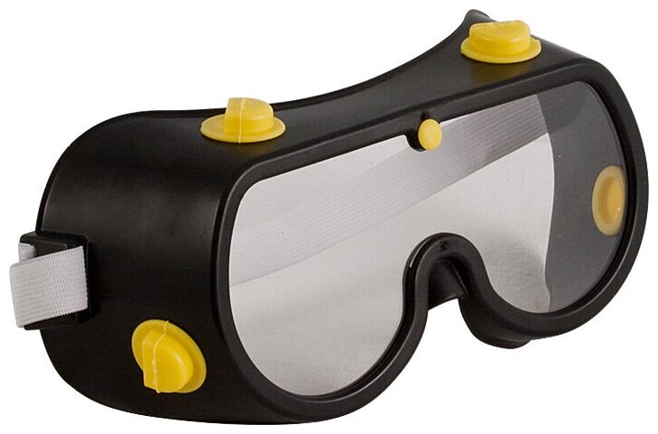 Очки защитные черные (линзы поликарбонат, эластичная лента) с непрямой вентиляцией 282668 управдом (Артикул: 4100008626)