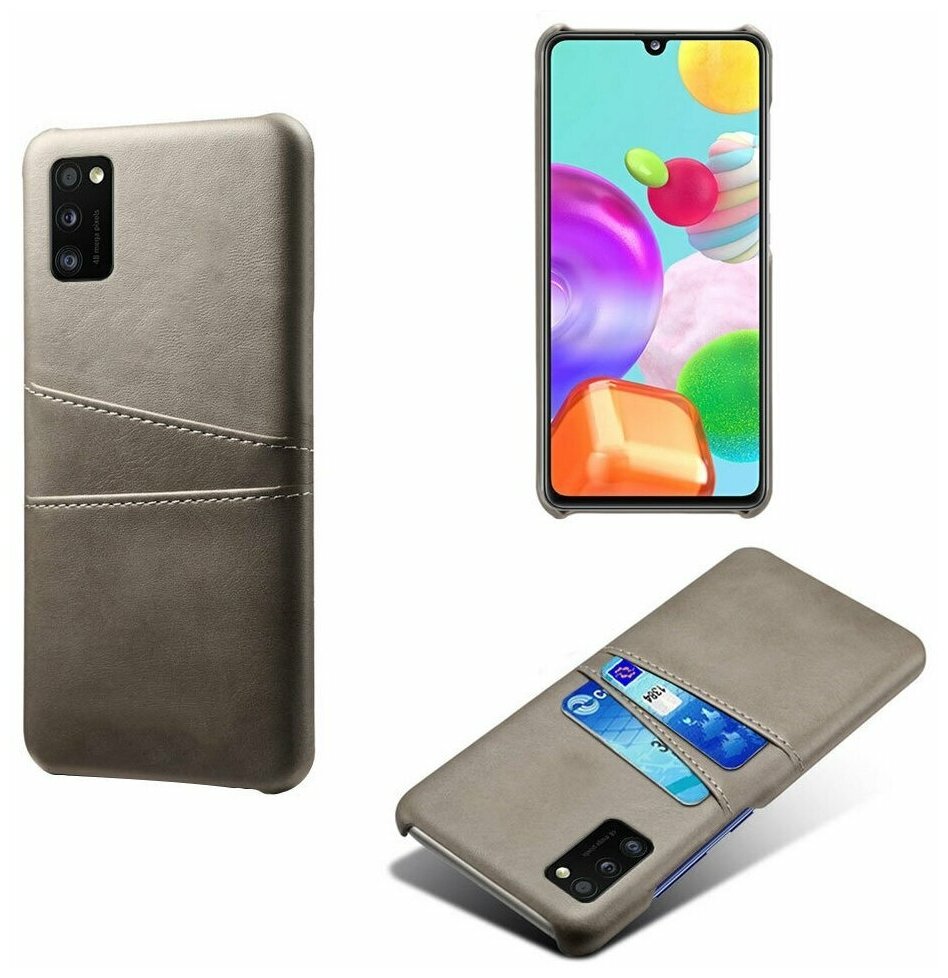 Чехол MyPads Buffalo Scomparto, для Xiaomi Redmi, эко-кожа, серый