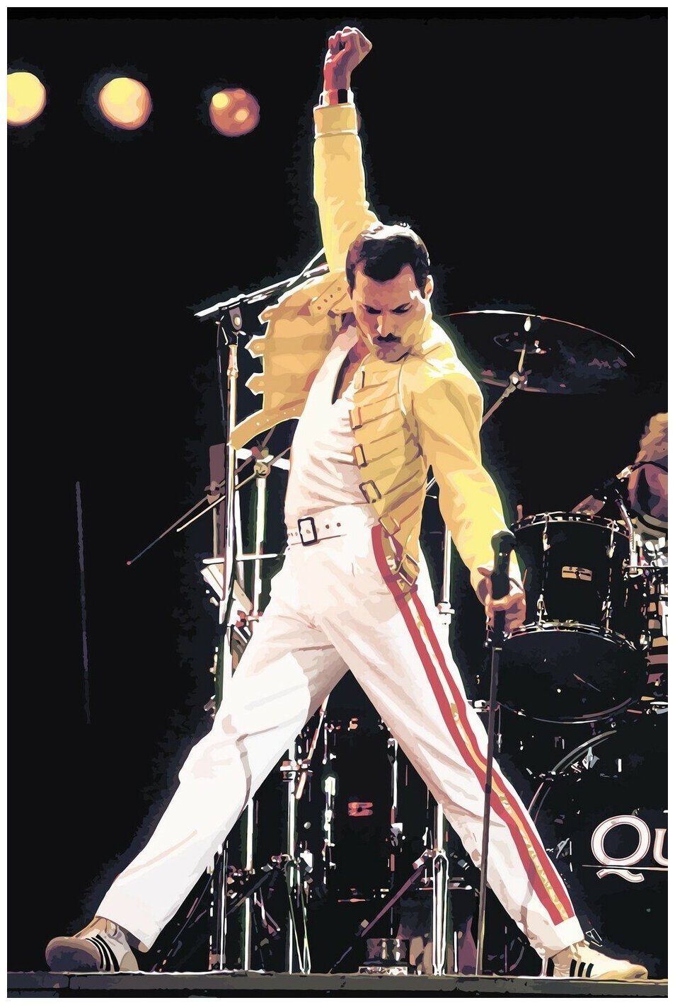 Картина по номерам на холсте queen Фредди Меркьюри - 1 40X60