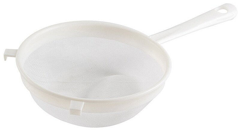 Сито-дуршлаг CHIARO диаметр 19 см из полипропилена и нейлона с белой рукояткой толщиной 7 мм