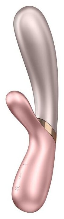 Нежно-розовый вибратор-кролик Hot Lover с возможностью управления через приложение - 19,3 см.