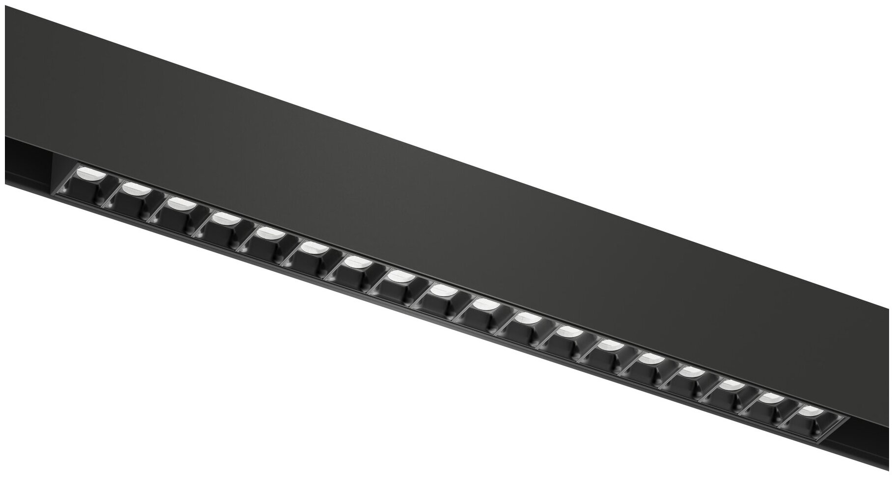 Трековый светодиодный светильник магнитный LINER BLACK MASK MAGNETIC S20 48V 18W 36° 3000K CRI90 OSRAM | Черный корпус L328mm