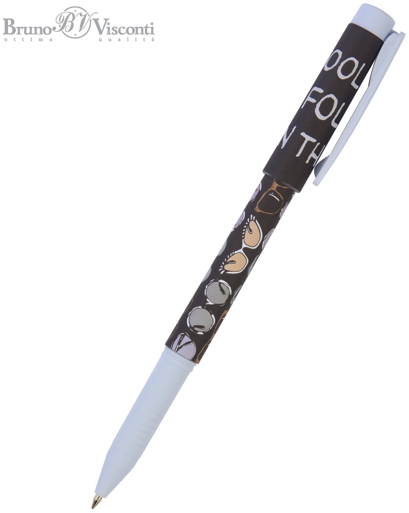 Ручка шариковая BrunoVisconti, 0.7 мм, синий, FreshWrite «дамские штучки. Очки», Арт. 20-0214/73
