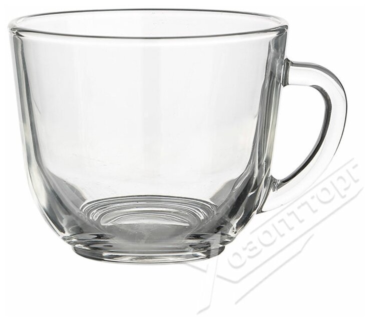 9 x Кружка 200мл Гламур 1337 Стекло AS-DEKOR (Комплект из 9 штук)