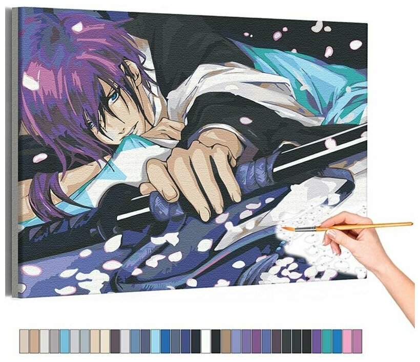 Сакура и демоны / Аниме Раскраска картина по номерам на холсте