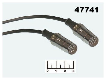 Шнур DIN 5pin-DIN 5pin металл 1.5м (MIDI кабель)