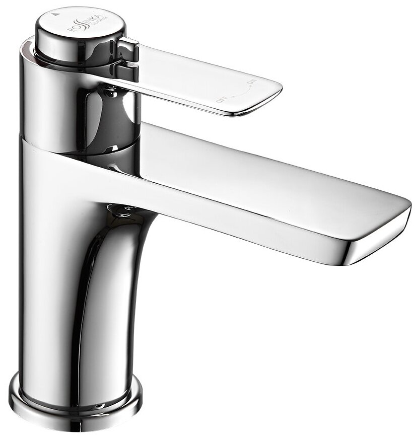 Смеситель термостатический Rossinka RS50-11 для раковины монолитный излив, латунь, хром