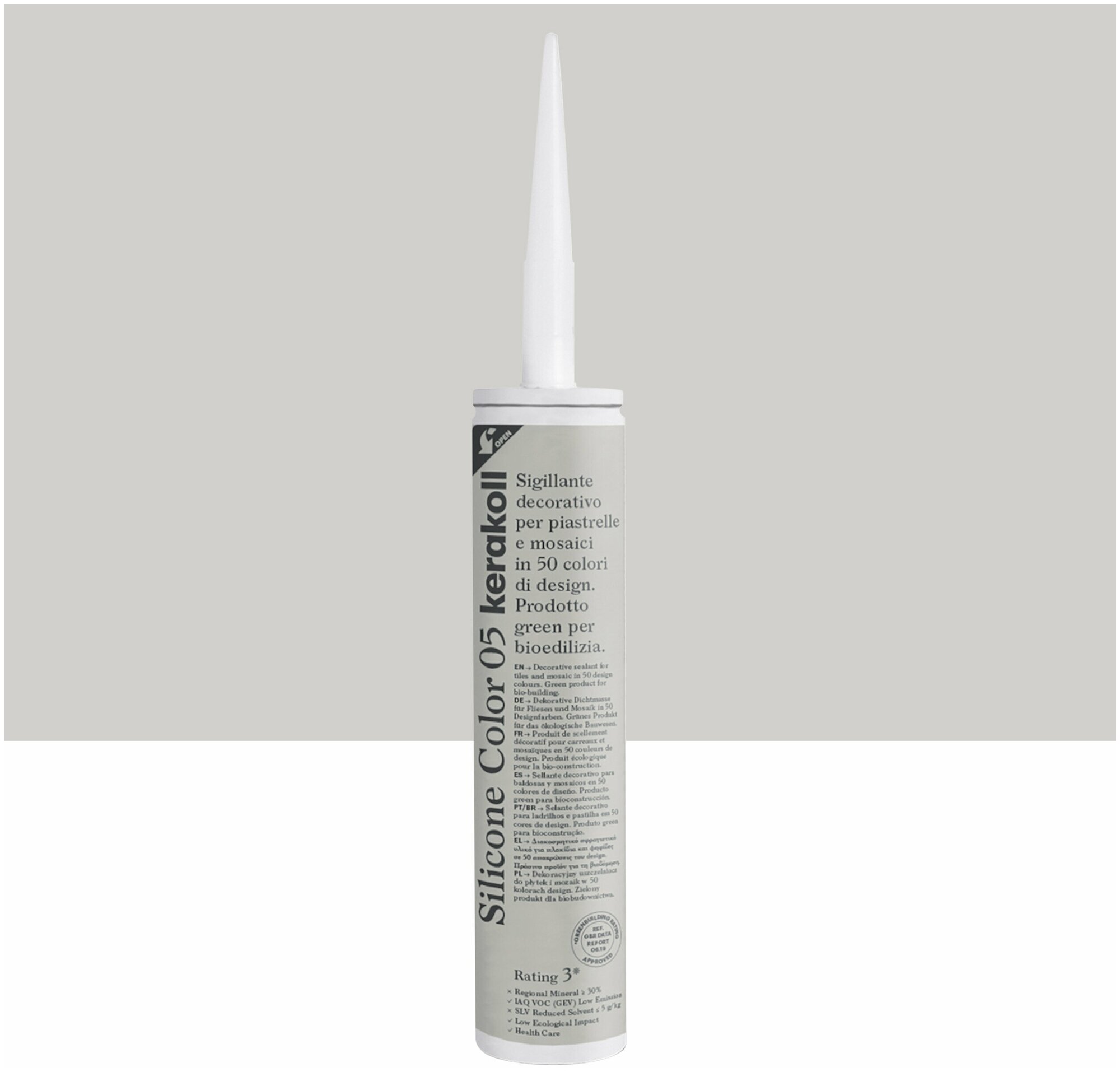Декоративный клей-герметик Kerakoll Silicone Color №05 Серовато-Белый 310 мл