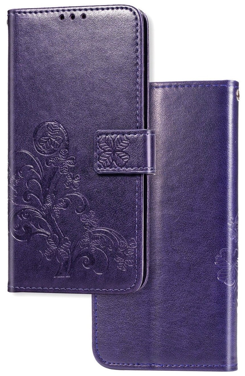 Чехол-книжка MyPads для Xiaomi Redmi Note 4X фиолетовый с красивыми загадочными узорами женский детский