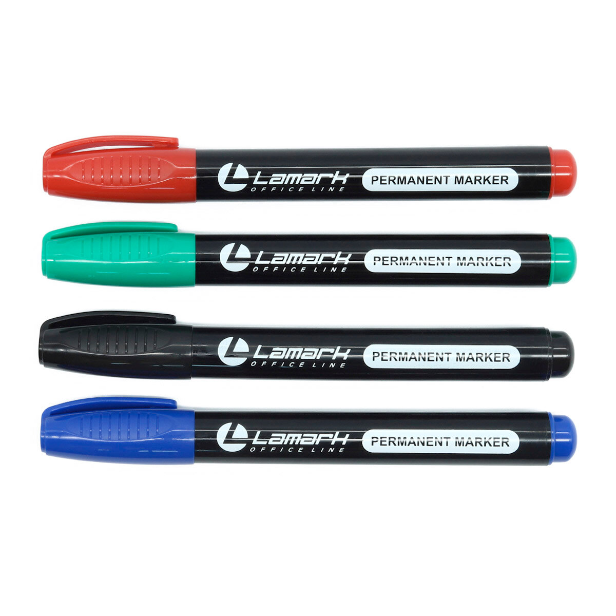 Маркеры перманентные для любых поверхностей, набор 4 цвета, Lamark