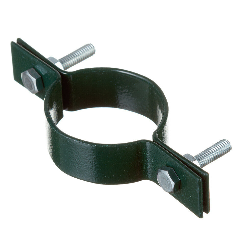 Крепление сетки/секции заборной к столбам d51-57 мм зеленое RAL 6005 (3 шт.) 11978