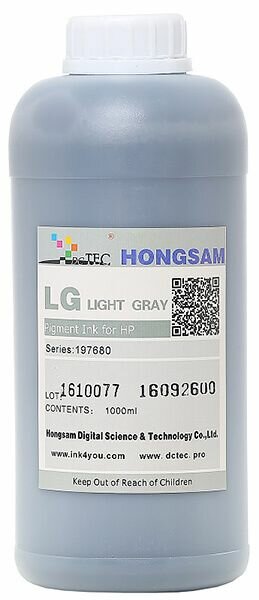 Чернила DCTec пигментные HP Z2100 Light Grey (светло-серый) 1000 мл