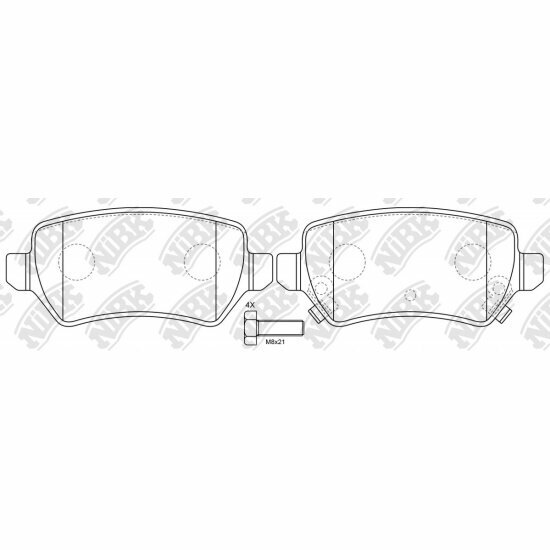 Колодки тормозные дисковые Nibk для KIA Ceed (12-), Venga (09-) OPEL Zafira B