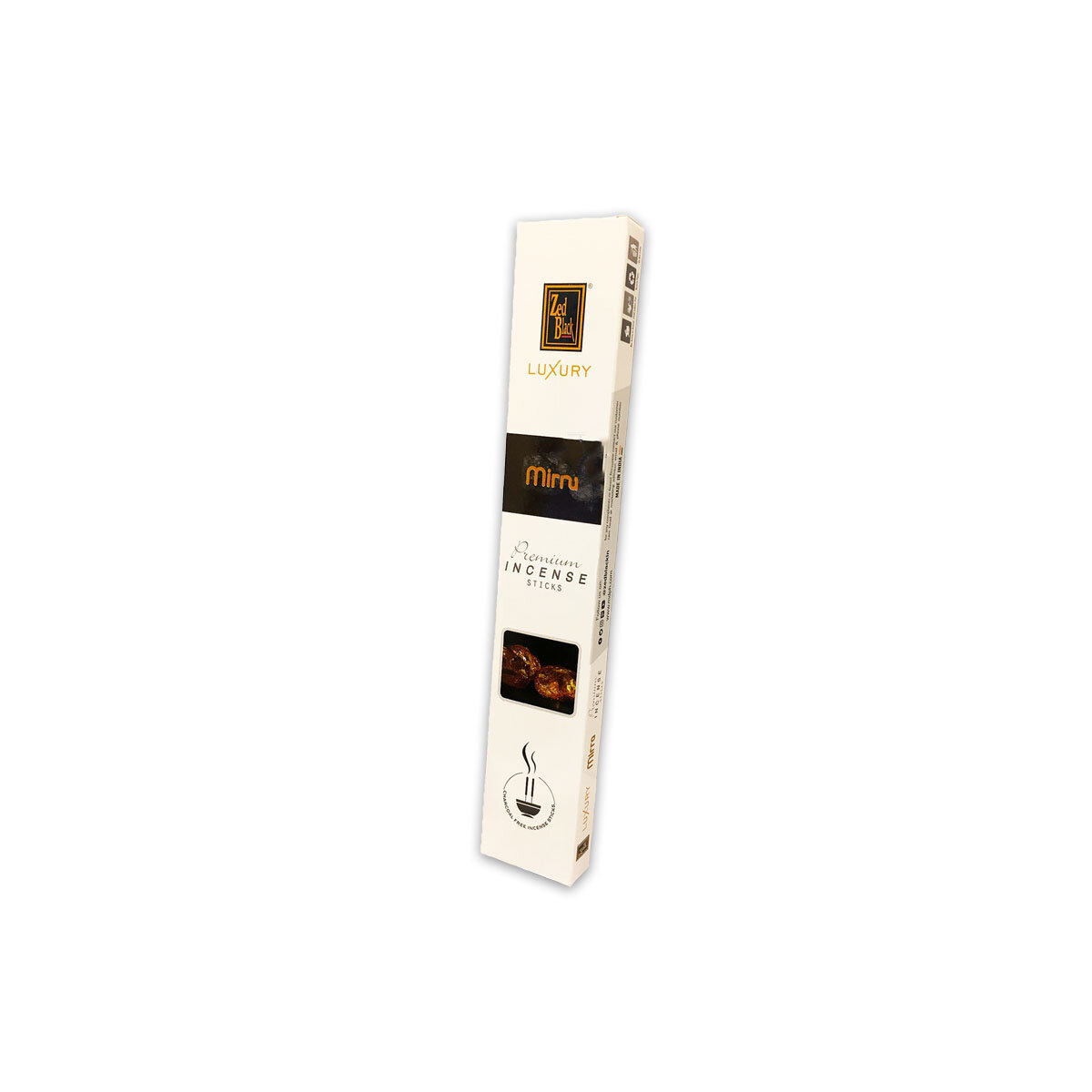 Luxury MIRRA Premium Incense Sticks, Zed Black (Лакшери мирра премиум благовония палочки, Зед Блэк), уп. 15 г.