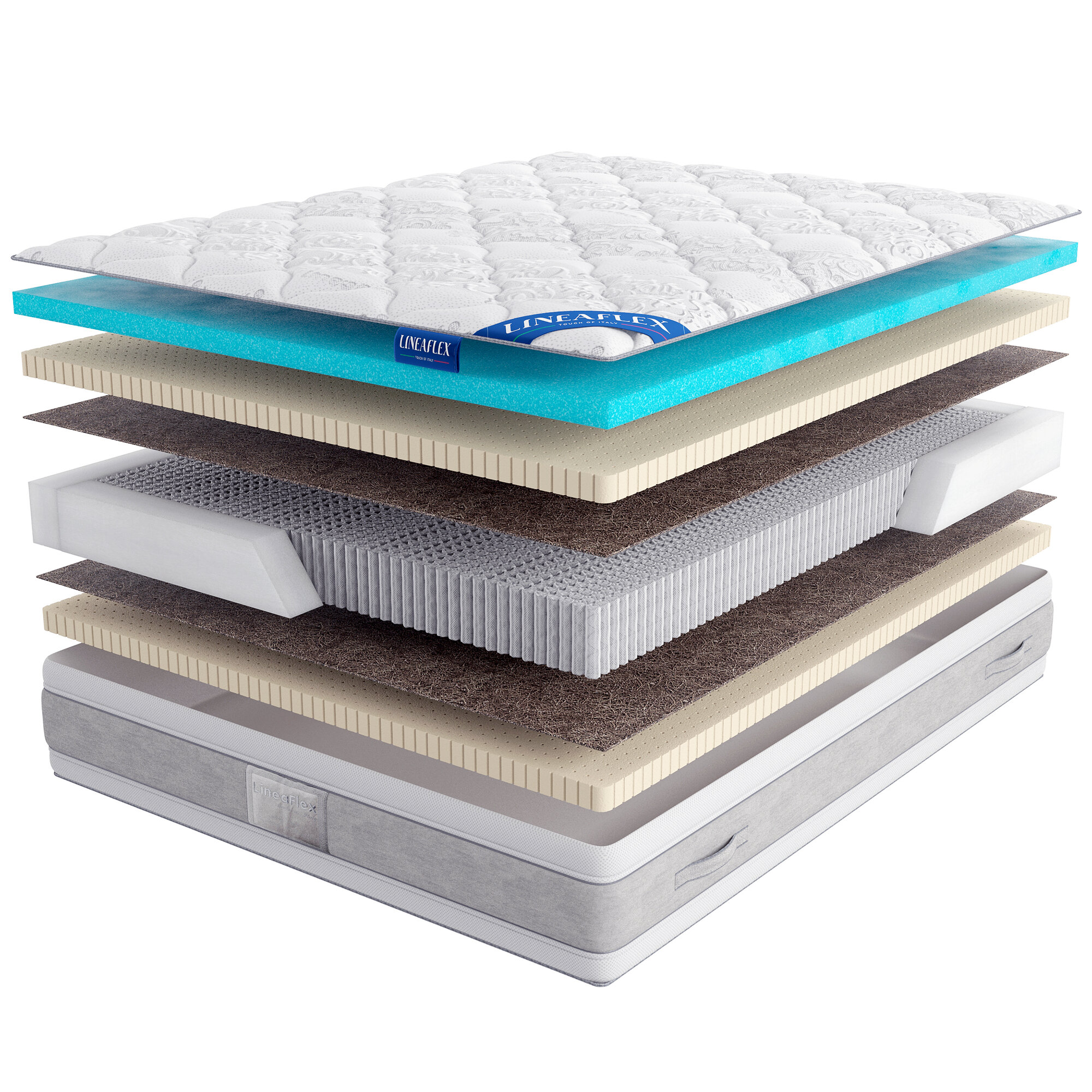 Матрас Lineaflex Dolce Vita Silver 140х200, высота 30 см, анатомический средней жесткости латексный Независимые пружины