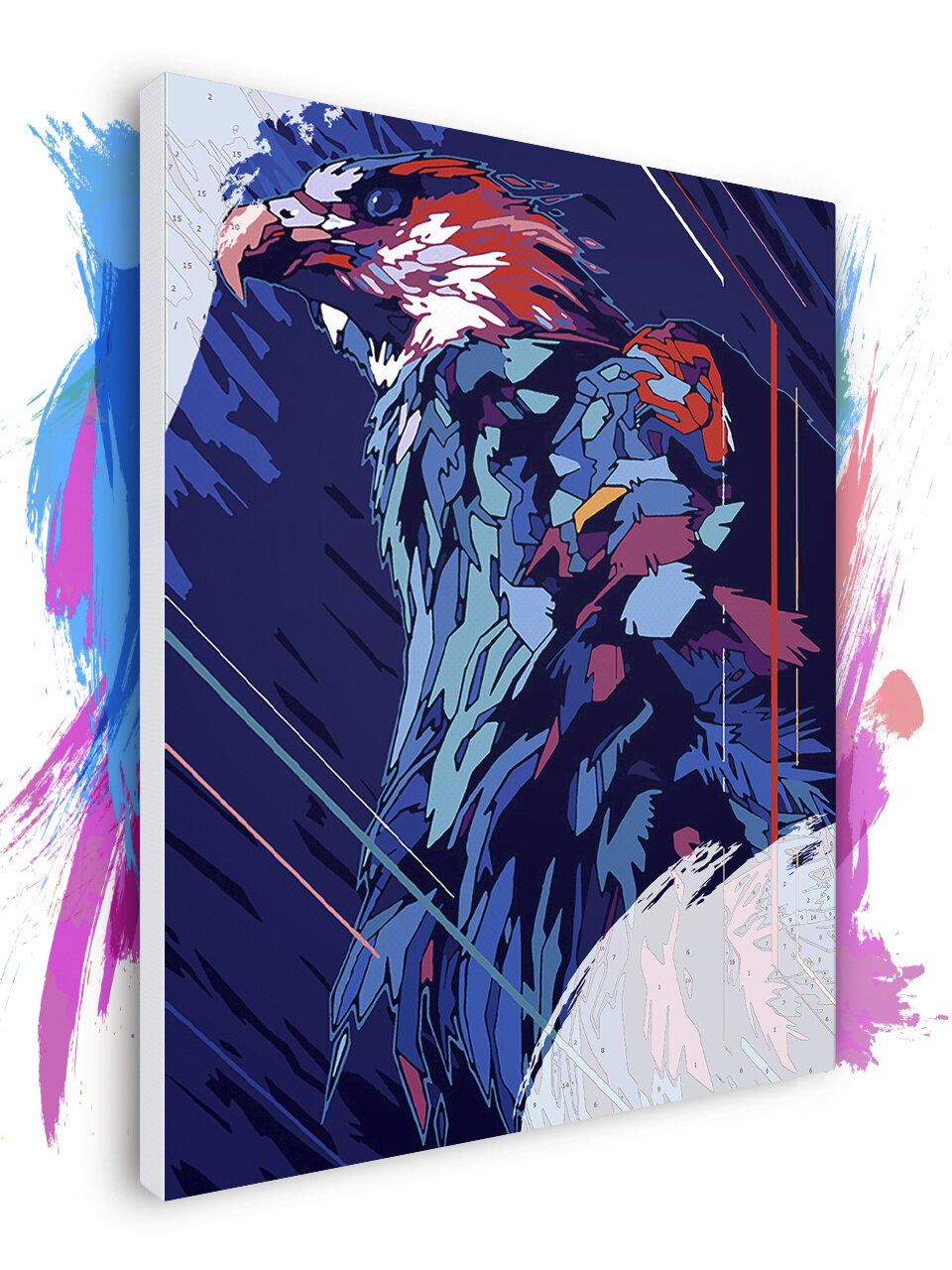 Картина по номерам на холсте Орел Графика, 30 х 40 см