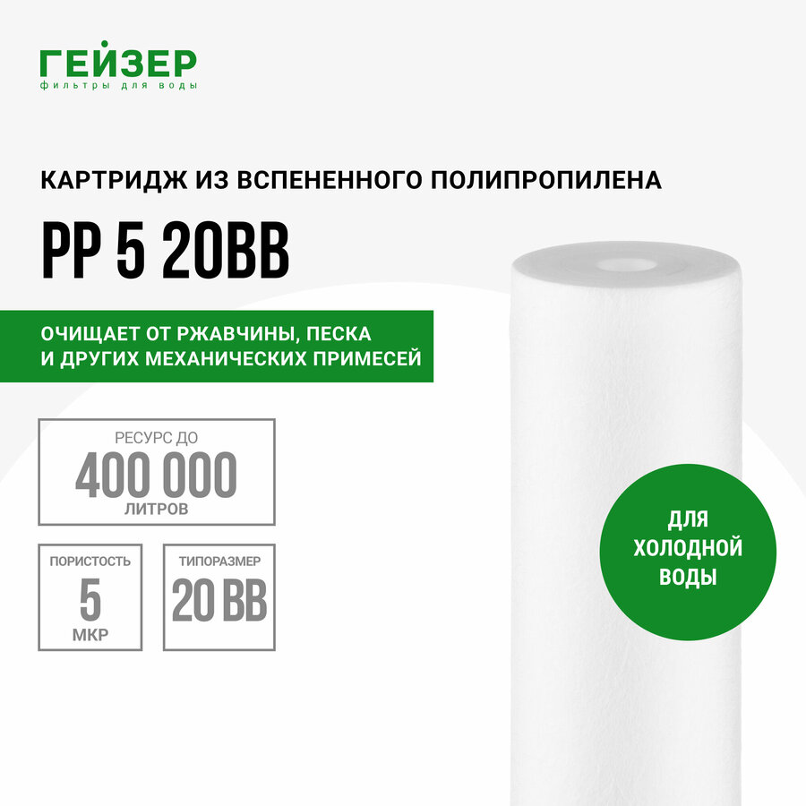 Картриджи вв20 для фильтров воды — купить по низкой цене на Яндекс Маркете