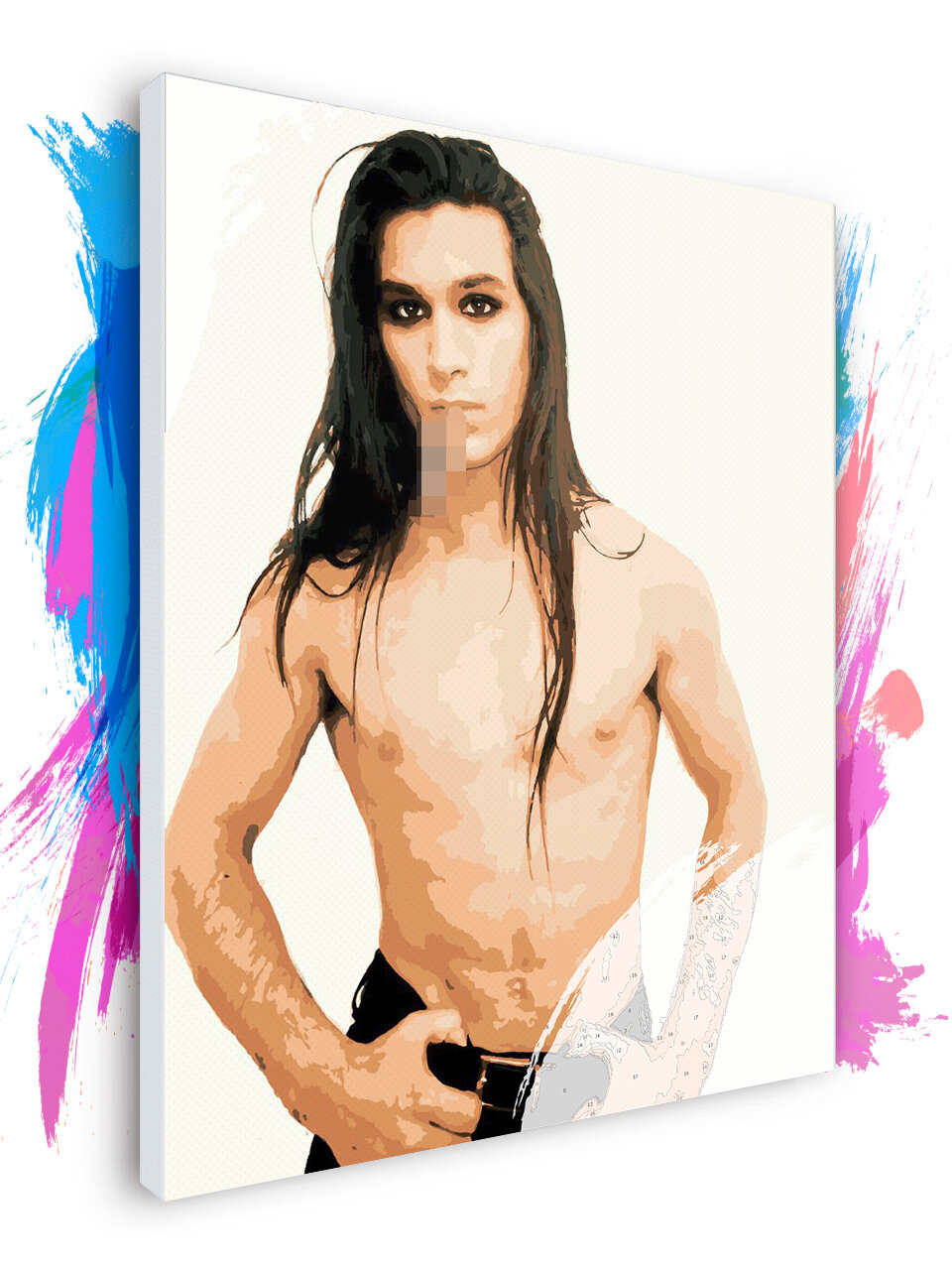 Картина по номерам на холсте Maneskin - Итан Торкио, 30 х 40 см