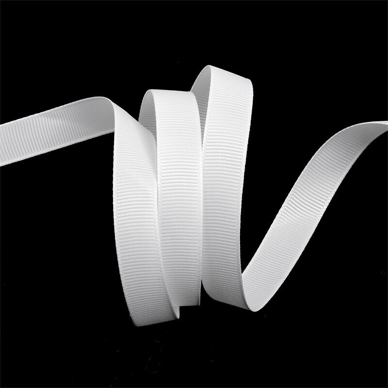 Лента репсовая 1,2 см (12мм) цв. белый упак.27,4 м