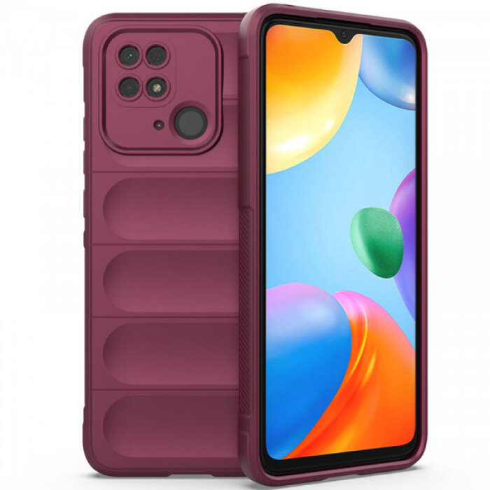 Flex Silicone Противоударный чехол для Xiaomi Redmi 10C / Poco C40 с защитой камеры и микрофиброй